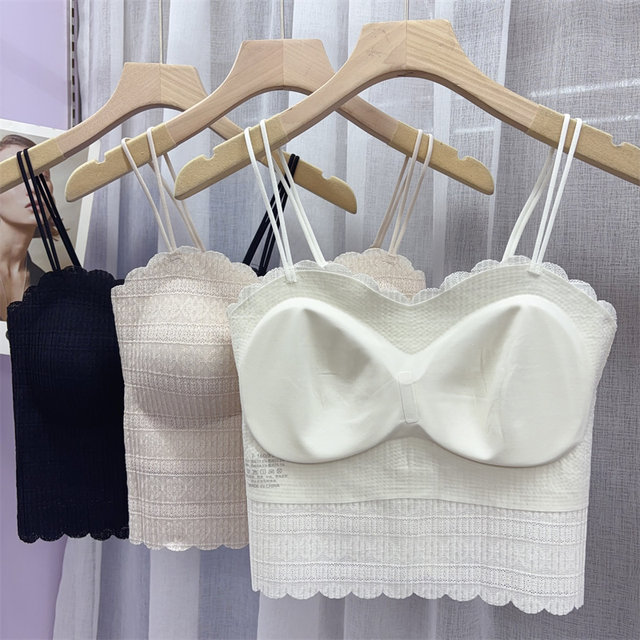 1093 women's suspender vest with chest pad inner base top fashionable ...