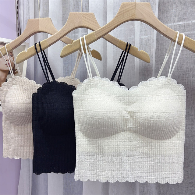 1093 women's suspender vest with chest pad inner base top fashionable ...