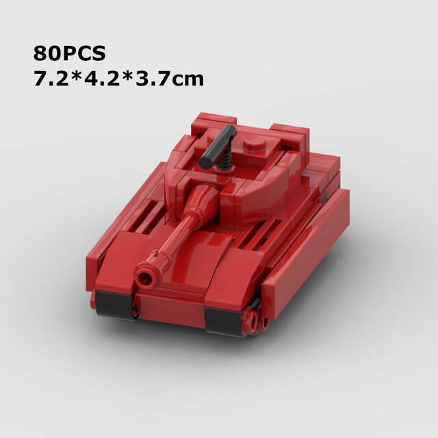 moc building block red wolf tank game series model heavy armor assembly ...