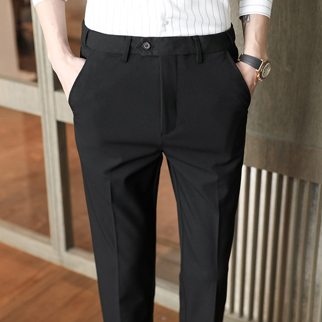 Suit pants men's trendy brand 2025 new high-end business men's slim ...