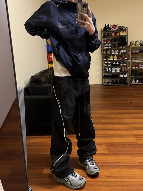 F3832023aw Guo Chao American retro stitching casual loose and drooping ...