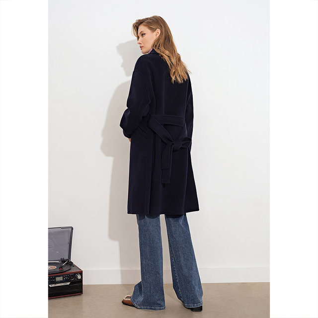 PSALTER poem winter loose simple fashionable cashmere wool coat