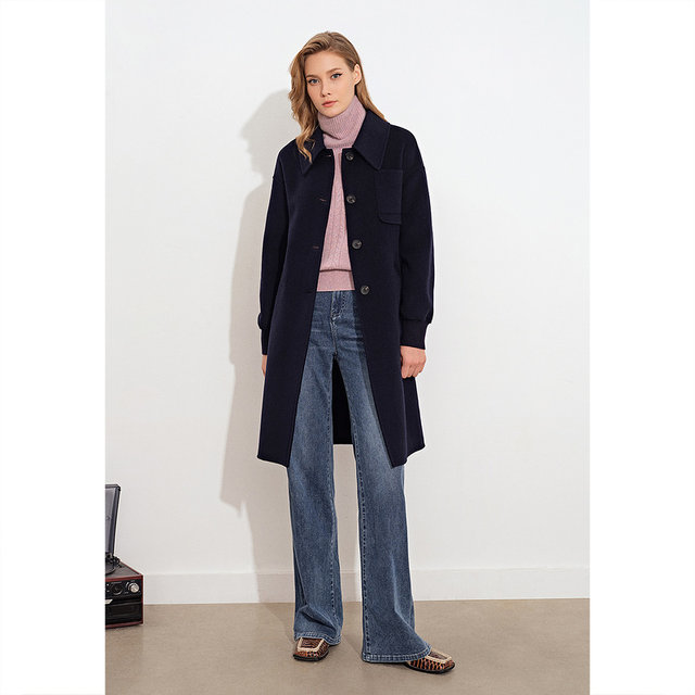 PSALTER poem winter loose simple fashionable cashmere wool coat