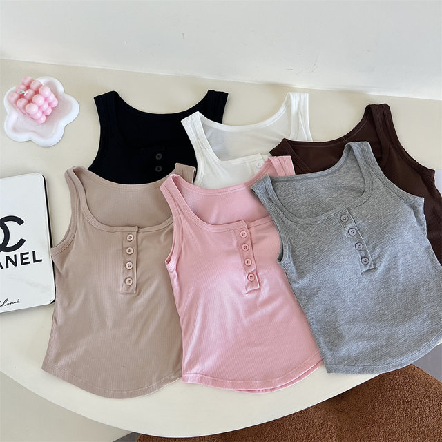 Women's rayon vest Korean version niche inner wear autumn and winter ...