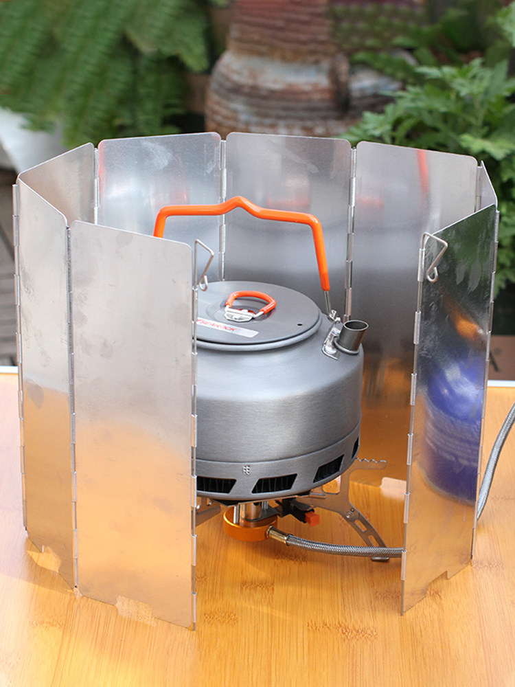 Searock Camping Stove Windshield - 10-Piece Aluminum Alloy Panel