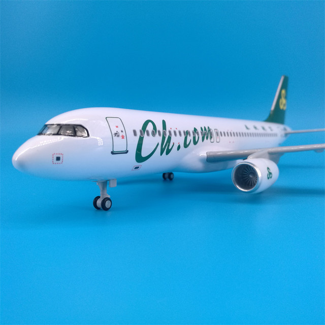 30cm Spring and Autumn Airlines A320 Lighting Edition Aircraft Model ...