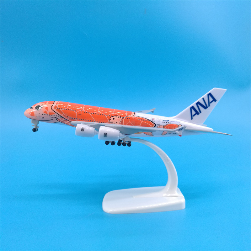 18cm All Nippon Airways 380 Orange Turtle-Shaped Model Airplane with ...