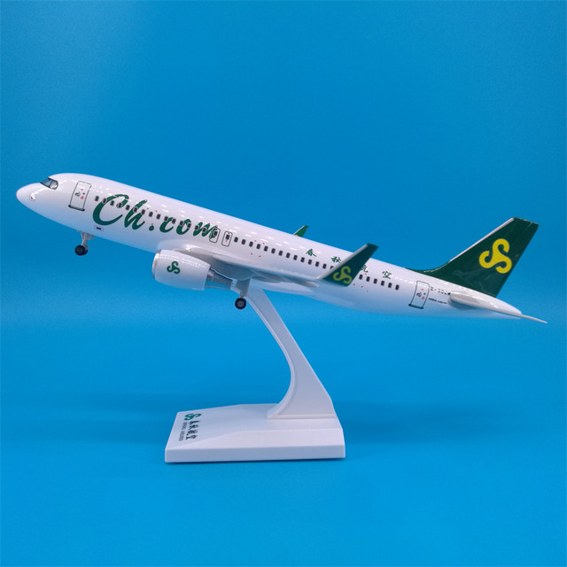 30cm Spring and Autumn Airlines A320 Lighting Edition Aircraft Model ...