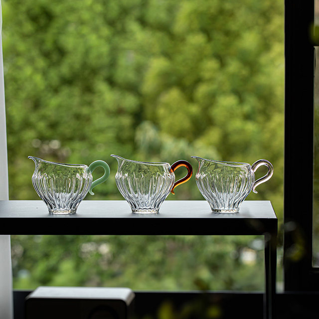Heat-resistant thickened high borosilicate glass fair cup high-end anti ...
