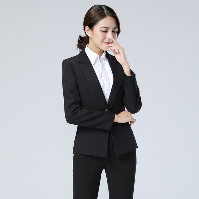 Pei Ni Professional Female Suit OL long -sleeved suit Small suit Set ...