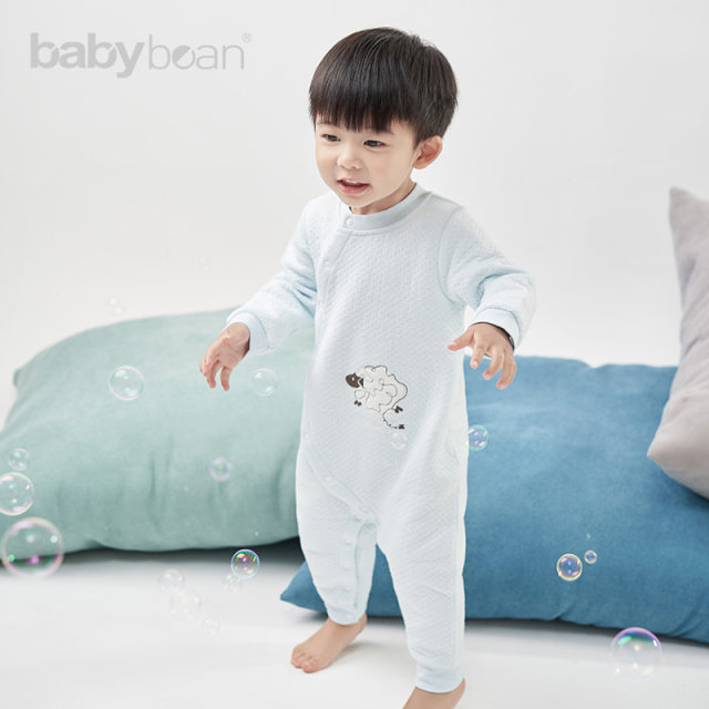 babybean pro-bean autumn clothing new male and female baby shoulder open suit dancing little lamb