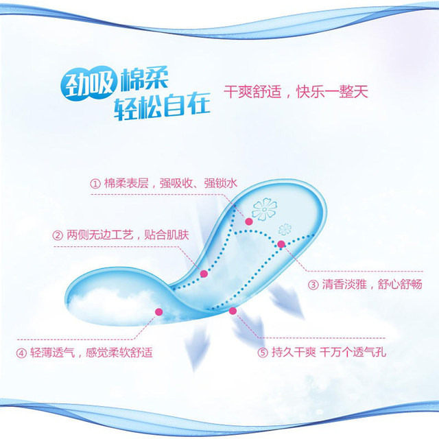 ABC pads breathable 163mm sanitary napkin combination pack full box ...