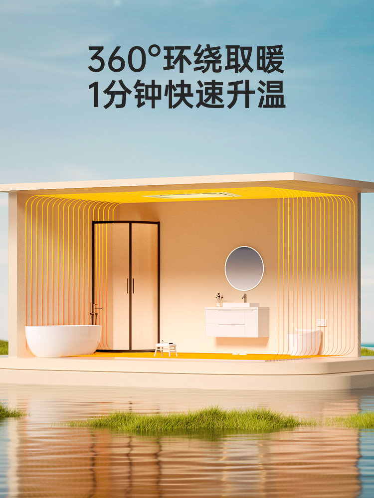 Chint Bathroom Integrated Ceiling Light - 5-in-1 Heating, Ventilation ...
