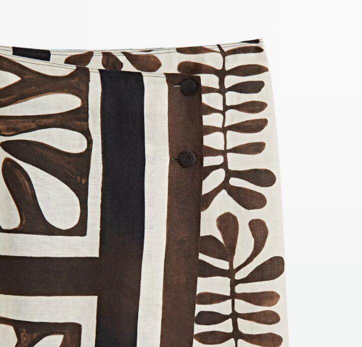 Spanish single spot 2024 summer new holiday storm Samia retro print hip ...