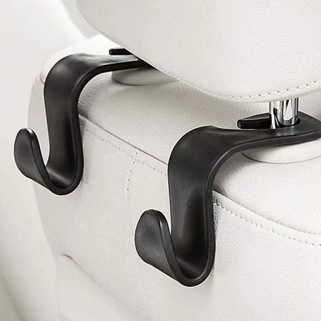 2 universal car seat back hooks