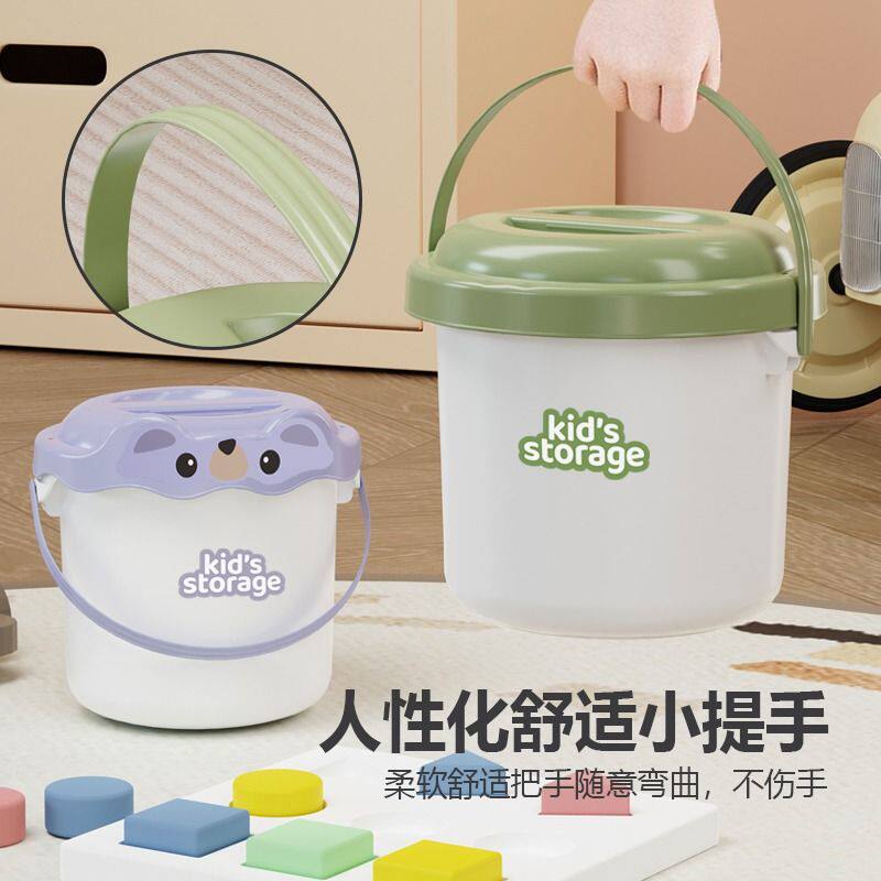 Cartoon Toy Storage Bucket - Plastic Sorting Box for Building Blocks ...