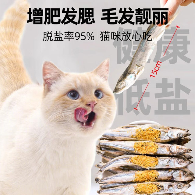 Cat snacks freeze-dried spring fish nutrition fattening gills full of ...