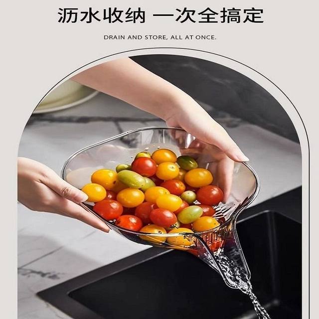 Multifunctional drain basket, new kitchen fruit washing basin, dry and ...