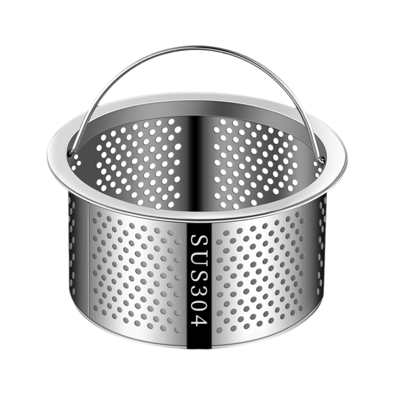 Kitchen Sink Dishwasher Basin Filter Drainer Basket - Overflow Protection