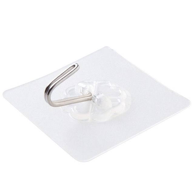10 punch-free transparent hooks