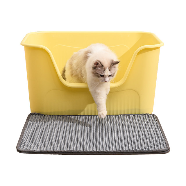 Extra large cat litter box, giant semi-enclosed cat toilet, anti-splash ...