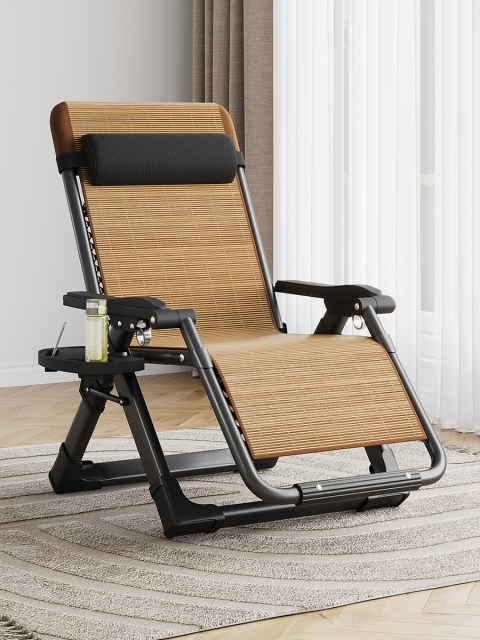 Solid recliner folding lunch break home balcony leisure nap chair lazy ...