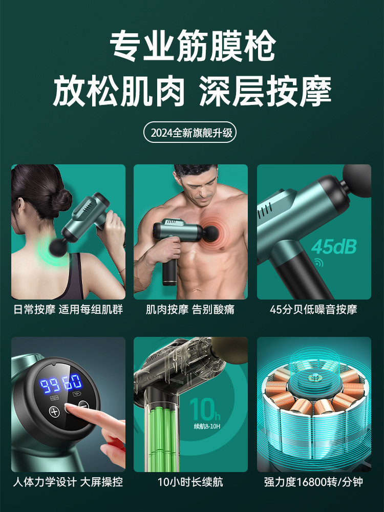 Huishang V10 Muscle Relaxation Fascia Gun - Mini Percussion Massager ...