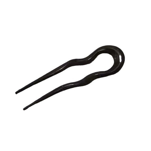 Black large hairpin for updo hair