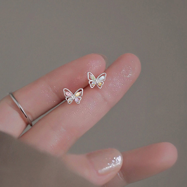 Surprise999 Foot Silver Butterfly Earrings Ear Nail Piror Purpose ...