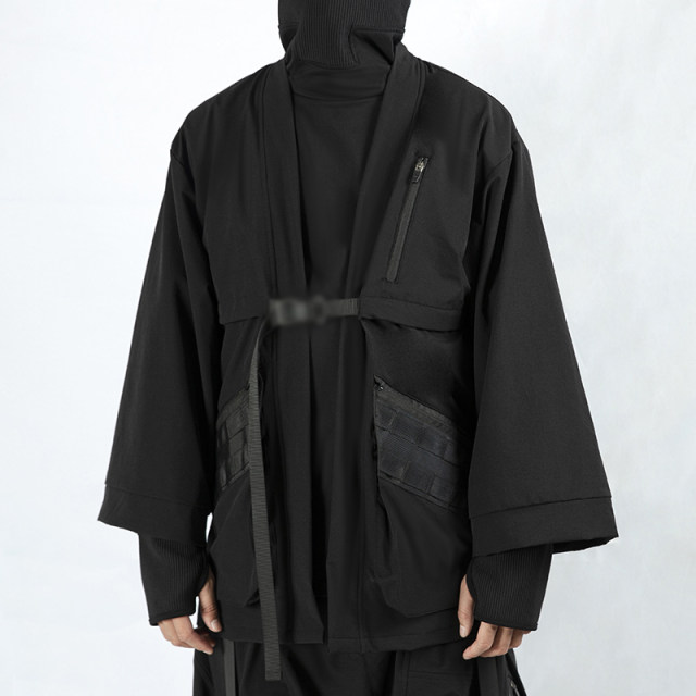 WHYWORKS winter functional ninja robe medium long sleeve loose coat ...