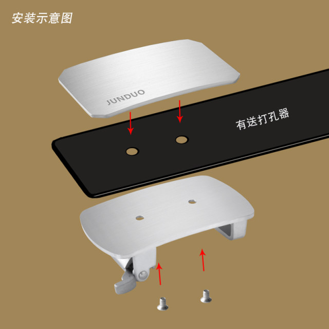 Pure titanium automatic buckle belt buckle with inner wear type ...