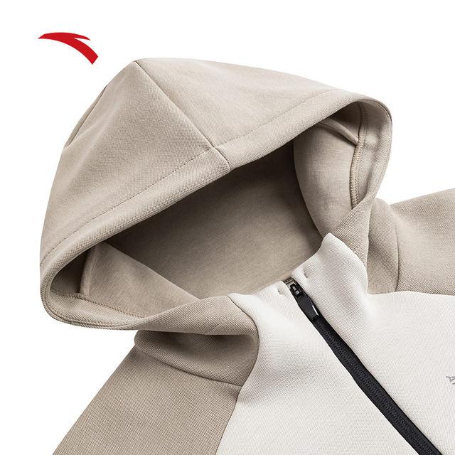 ANTA knitted sports jacket men's summer stand-up collar cardigan jacket ...