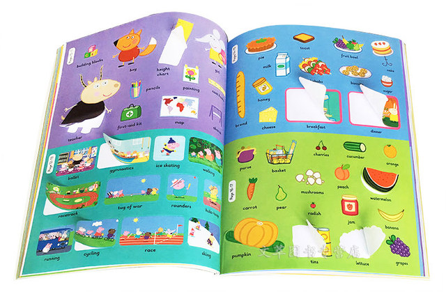 Peppa Pig 1000 Vocabulary Sticker Book Peppa Pig English Picture Book ...