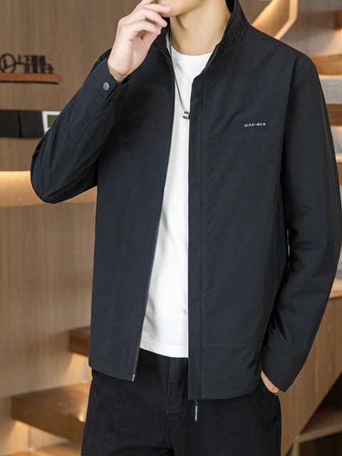 Romon Autumn High-End Stand-Up Collar Jacket Men's Business Casual ...