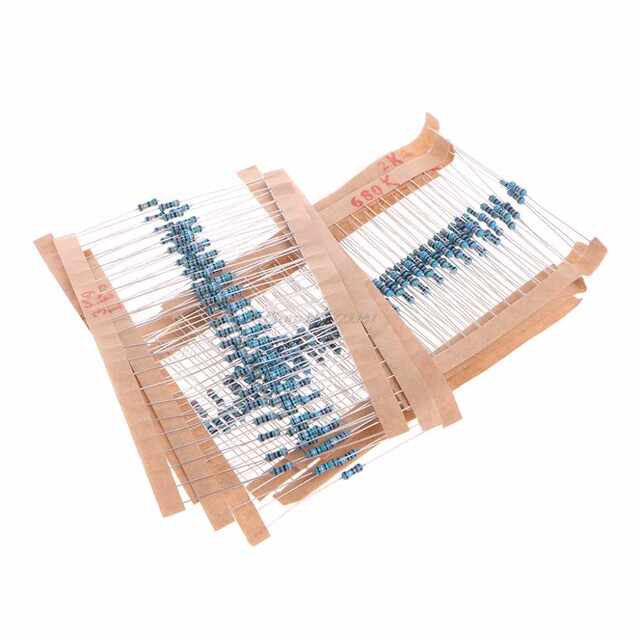 2600 Pcs 130 Values 1/4W 0.25W 1% Metal Film Resistors Assor