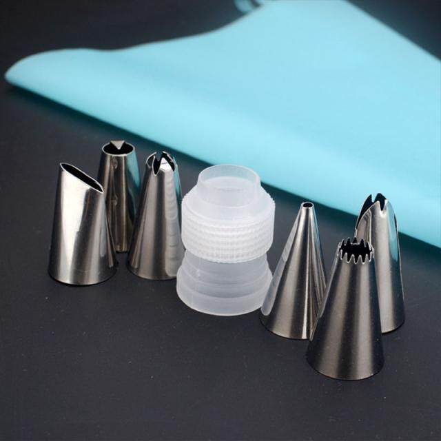 8 PCS/Set Silicone Kitchen Accessories Icing Piping Cream Pa