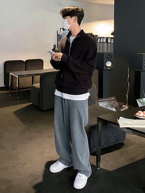 Mrcyc handsome jeans men's autumn and winter high -end sense new style ...