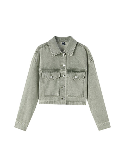 Senma denim outer set female short model is old retro sweet -fried ...