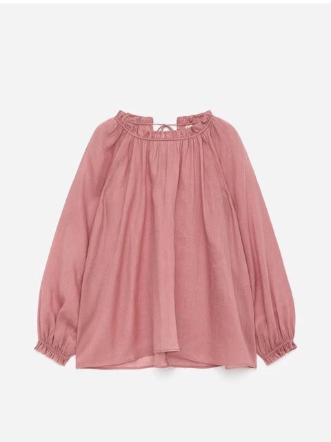 ARK Women's Clothing Ramier Loose Puff Sleeve Shirt-style All-match Top ...