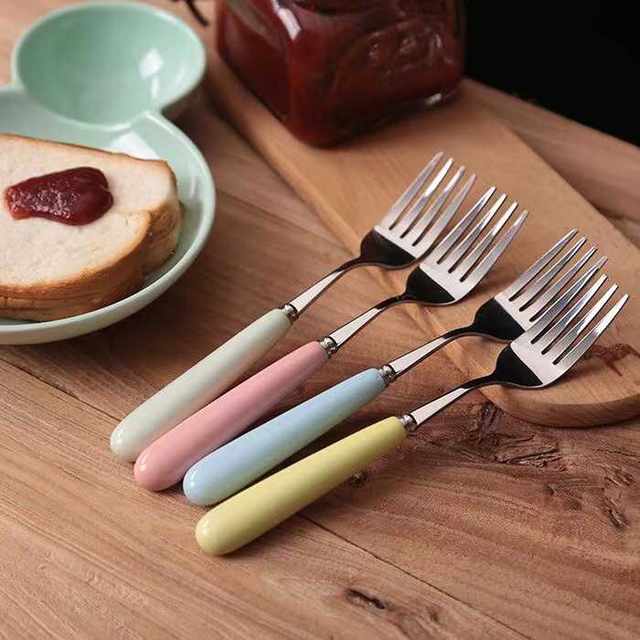 Children's rice fork stainless steel fork 304 table fork Western food ...