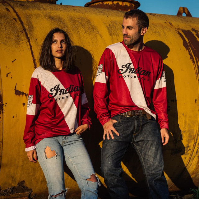 Summer retro Indian downhill clothing motorcycle cross-country clothing ...