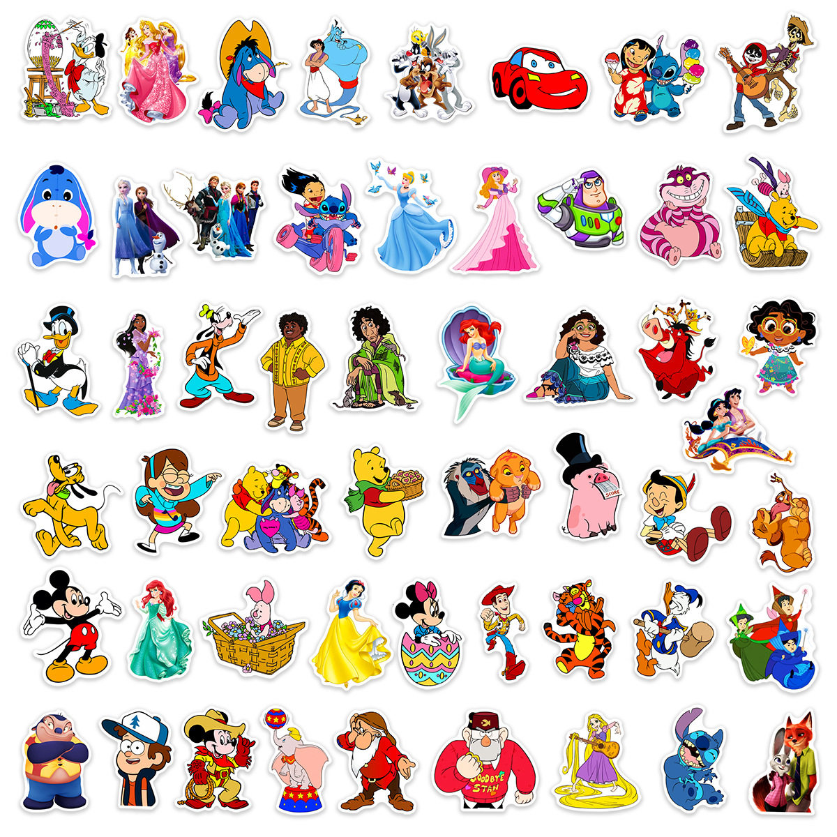 50 cartoon protagonist cute laptop stickers mobile phone water cup ...