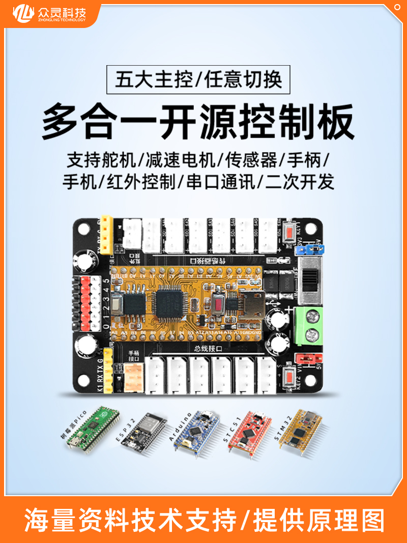 All Spirits Arduino STM32 ESP32 Servo Control Board - Open Source Development Module