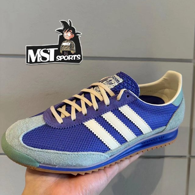 Adidas Clover SL 72 blue, purple and green thin-soled retro lace-up ...