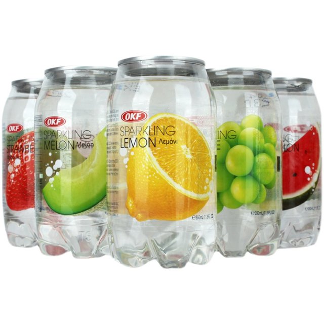 Korea OKF carbonated soda transparent canned fruity sparkling water 6 ...