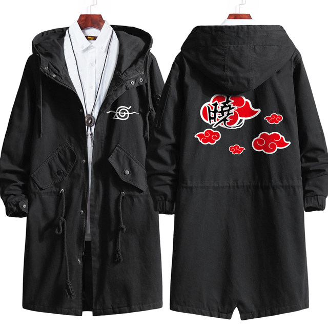 Naruto clothes mid-length windbreaker Uchiha Itachi anime jacket two ...
