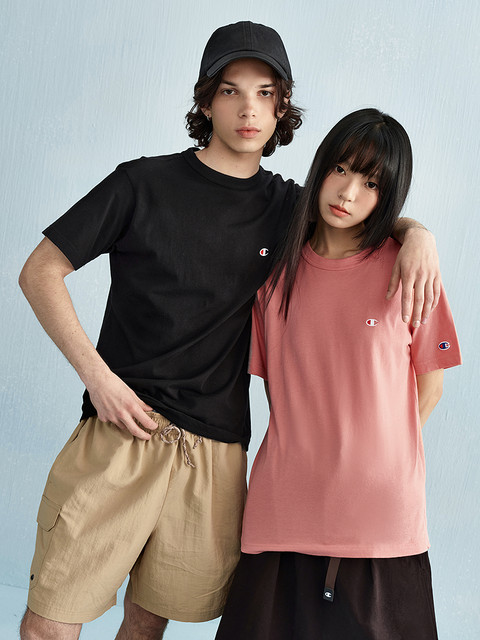 Champion champion couple pure cotton short-sleeved T-shirt 2025 summer ...