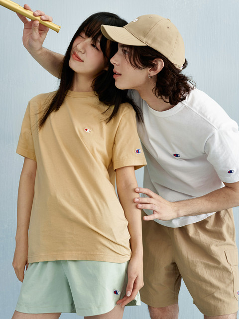 Champion champion couple pure cotton short-sleeved T-shirt 2025 summer ...