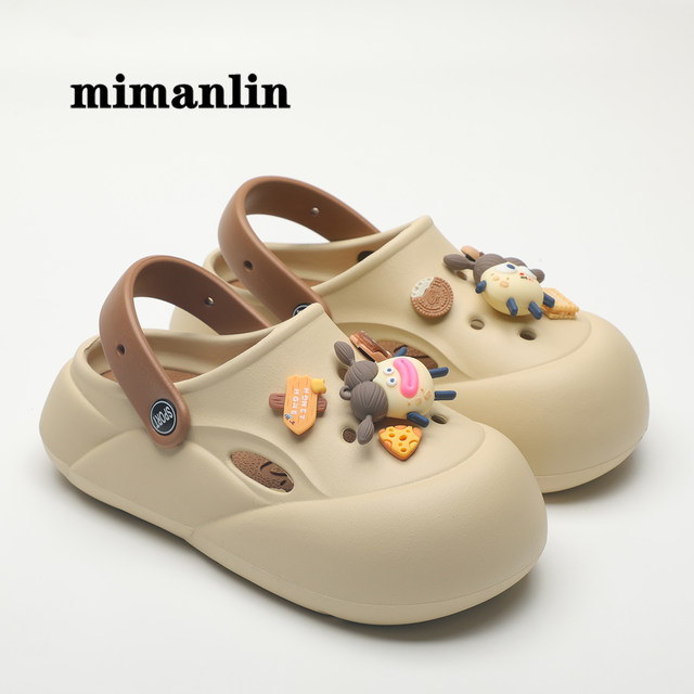 Cute girls thick-soled clogs for women to wear outside in summer 2024 ...