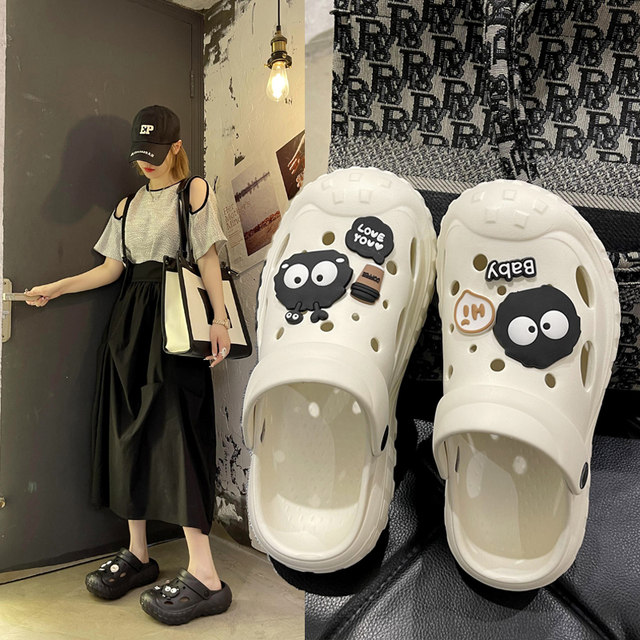 Thick-soled Crocs for Couples for Men and Women Summer Outerwear ...